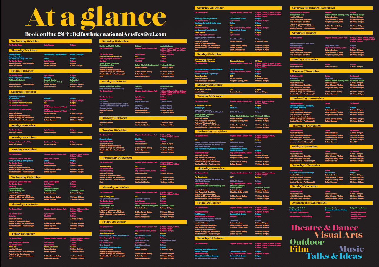 Download The Festival At A Glance Guide 2021 Belfast International